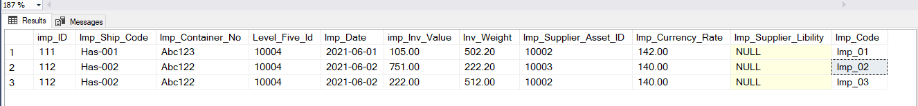 Group by imp_Container_No - Microsoft Q&A