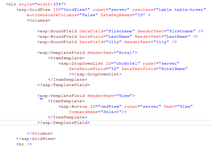 Getting Data From Gridview To Dropdown Microsoft Qanda
