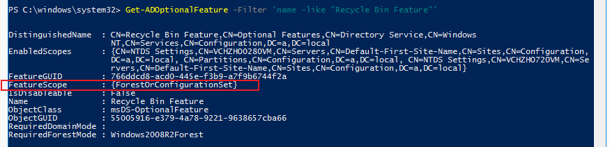 Active Directory Recycle Bin - Microsoft Q&A