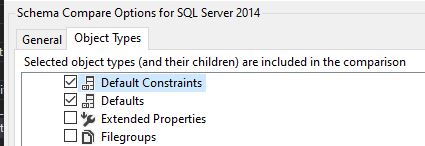 Database Projects Schema Compare Ignore Extended Properties - Microsoft Q&A