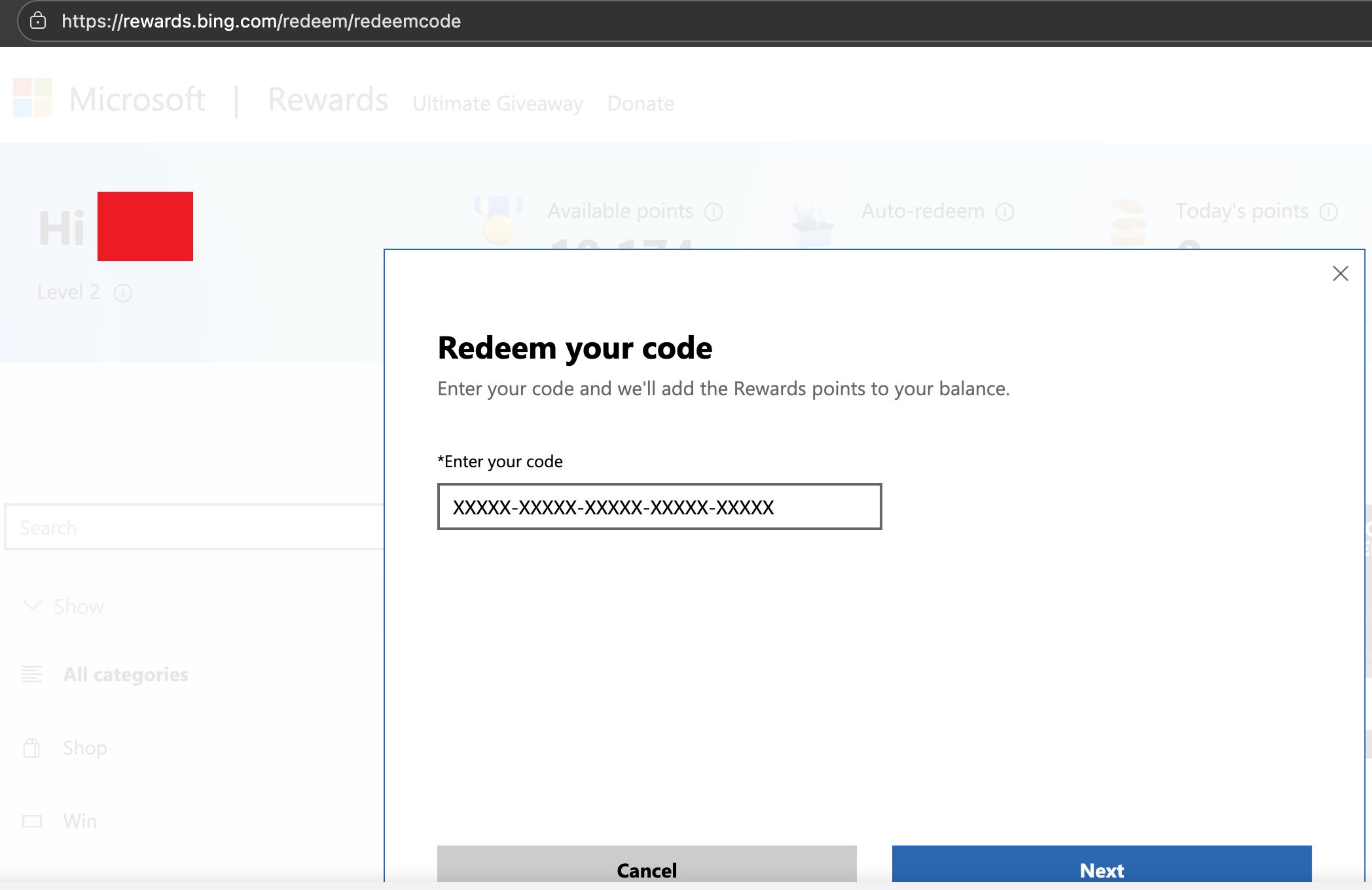 Microsoft Rewards code redeem error - Microsoft Q&A