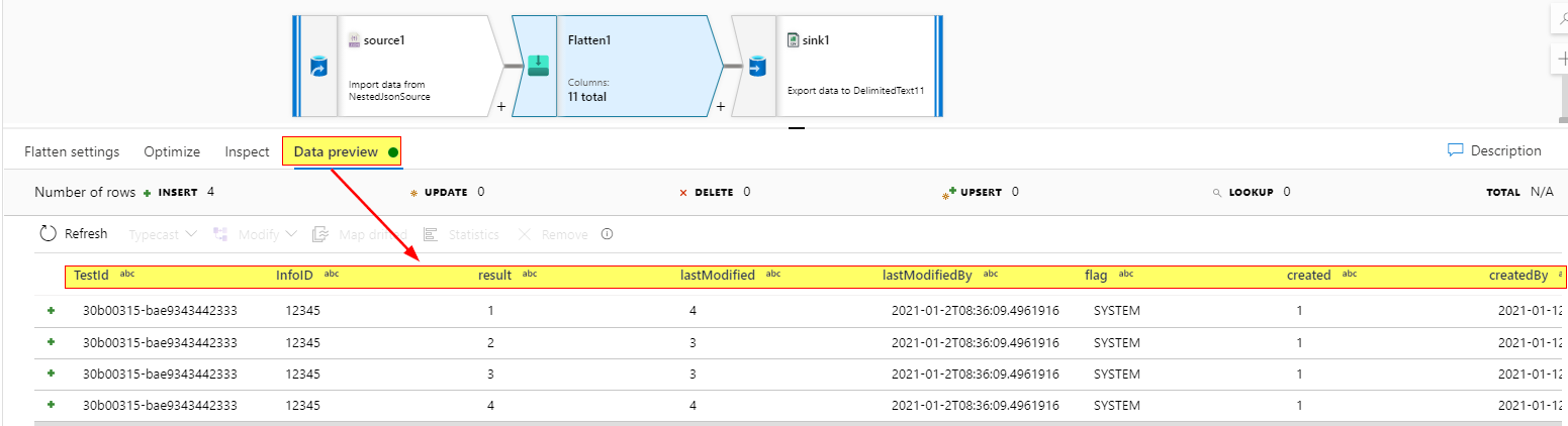 Copy Data From Cosmos Db Complex Objects To Datalake Gen 2 Flattened Structure Csv Or Tsv