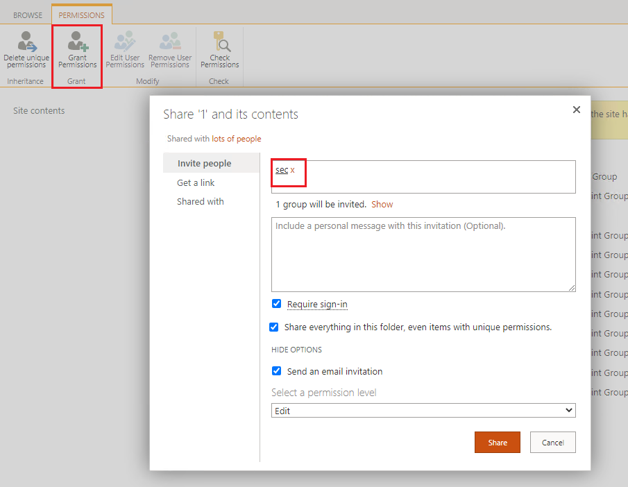 Security Groups for SharePoint Access - Microsoft Q&A