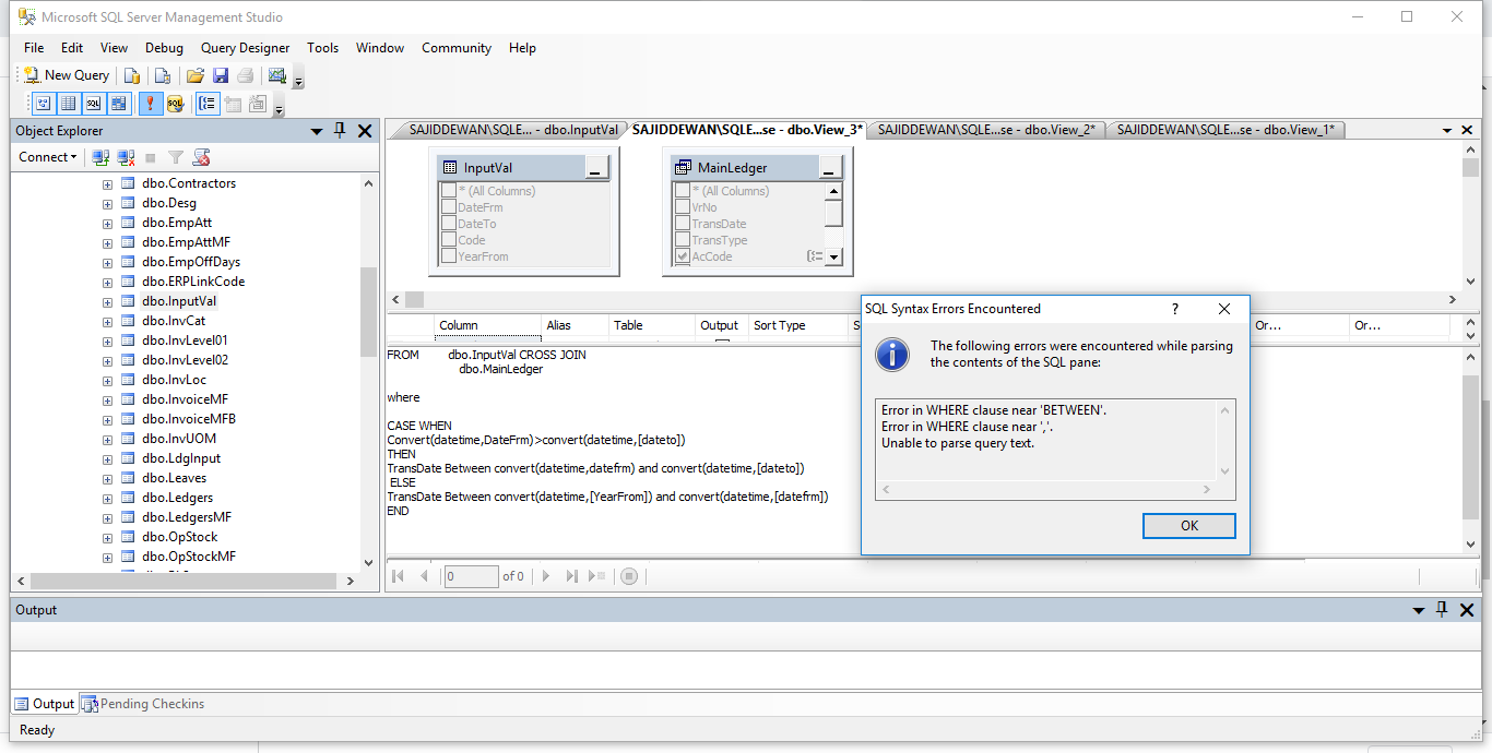I need your help to resolve this SQL Server 2008 query - Microsoft Q&A