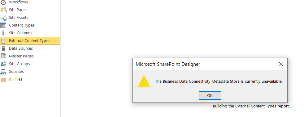 Sharepoint Designer 2013 permission error and ECT error - Microsoft Q&A