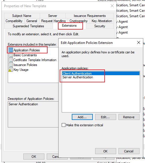 How To Generate Certificate From Internal Certificate Authority With Extended Kya Usage Tls Web