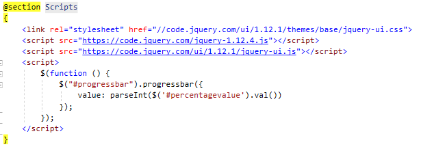 Displaying progress bar in asp.net mvc - Microsoft Q&A Displaying progress bar in asp.net mvc - Microsoft Q&A