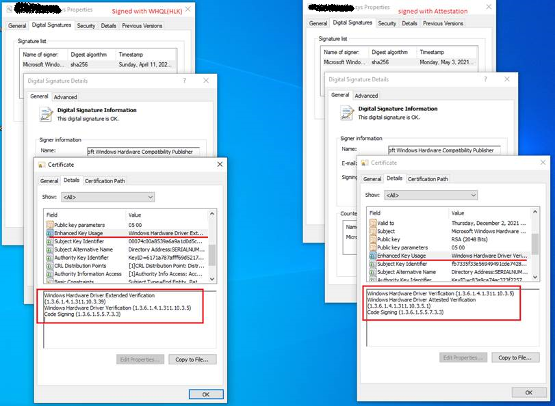 Requirements for kernel driver certification - Microsoft Q&A
