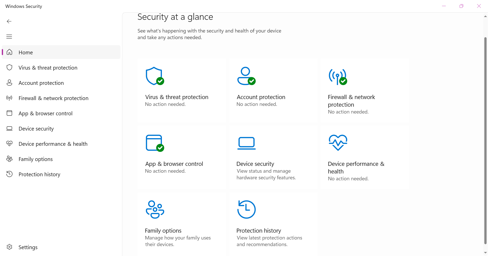 Windows security actions recommended only when logged in as standard user - Microsoft Q&A