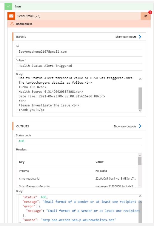 Unable to send email using SMTP email in Azure Logic Apps - Microsoft Q&A
