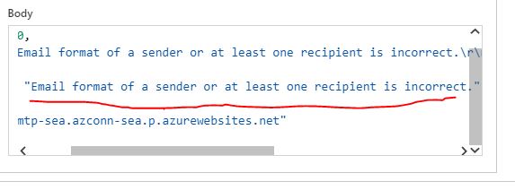 Unable to send email using SMTP email in Azure Logic Apps - Microsoft Q&A