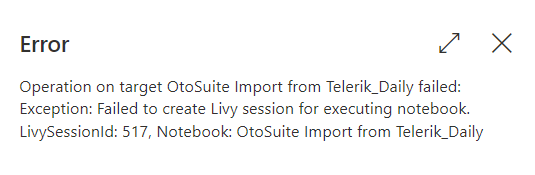 What do the Livy related errors mean in Azure synapse notebook - Microsoft Q&A