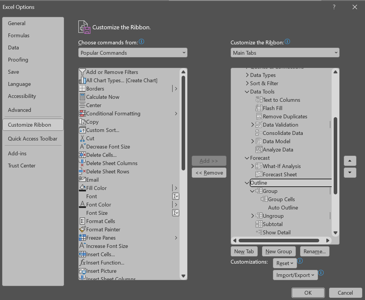 Excel grouping not working: Ctrl+8 toggles outline, but Group button is ...