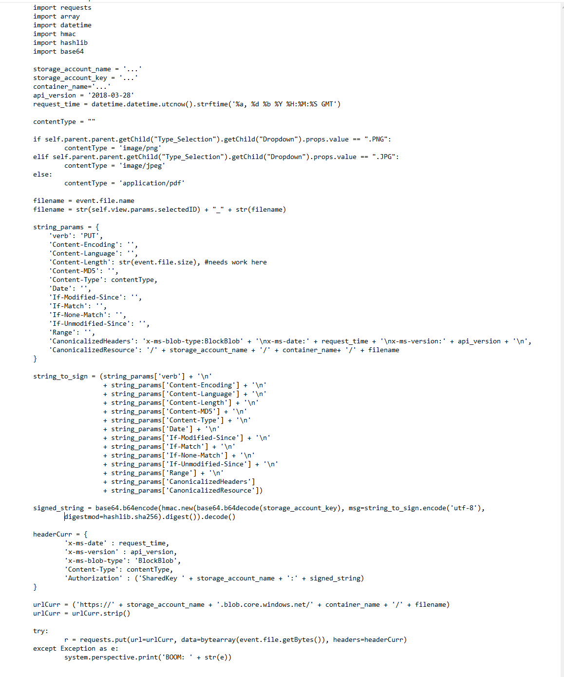 File Upload to Blob Storage Failure - Connection aborted ...