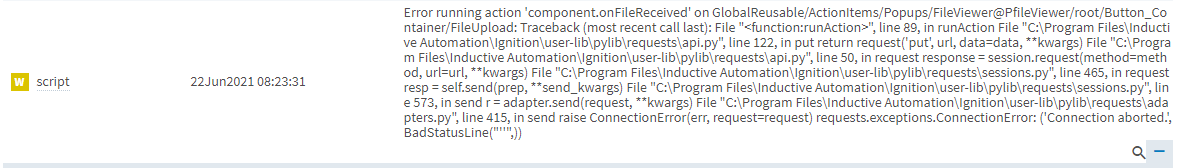 File Upload to Blob Storage Failure - Connection aborted ...