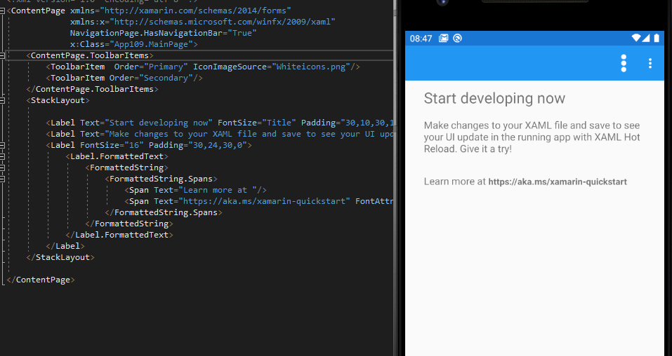 Xamarin Forms Toolbaritem Icon Tint Color On Android Microsoft Qanda