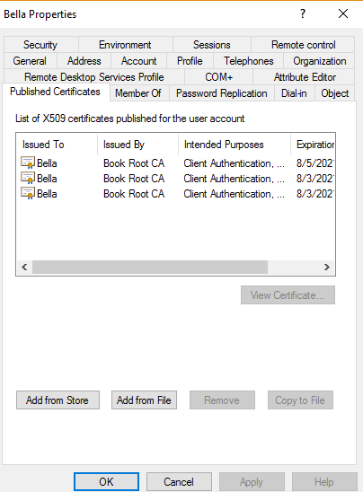 Can't delete userCertificates in AD User objects - Microsoft Q&A