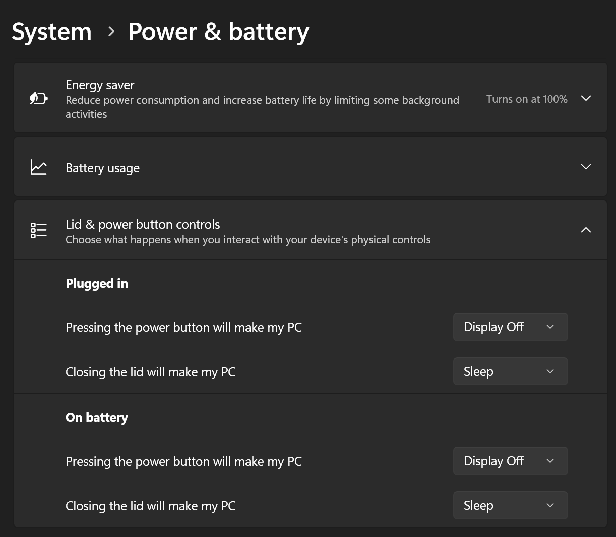 Turn off screen only from power button without going to Modern Standby ...
