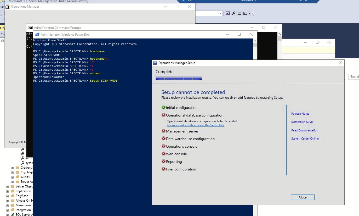 System Center - Operations Manager / SCOM 2019 Installation Error ...