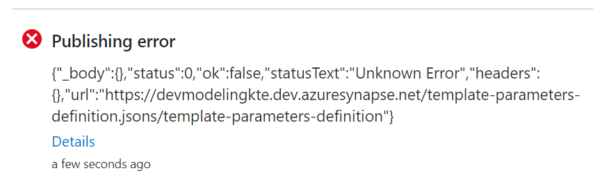 Publish Error After Removing Custom Template Parameters Definitionjson