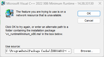Visual C++ 2015-2022 x64 无法正常安装 - Microsoft Q&A