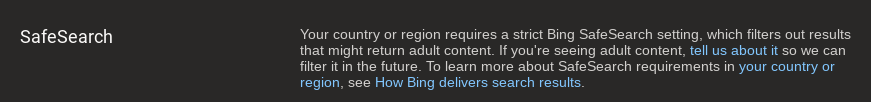 How do I remove strict from Safe search from bing - Microsoft Q&A