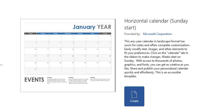 Calendar Word Templates - calendar ribbon not showing - Microsoft Q&A
