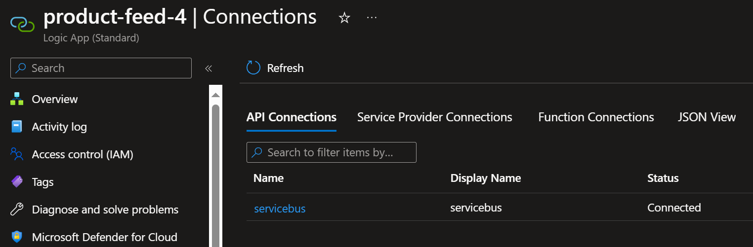 How to paramatize service bus managed identity in 'connections.json ...