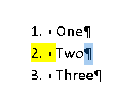 I can't get rid of highlighting on automatic numbers. - Microsoft Q&A