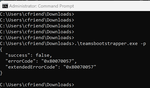 Correct settings to allow New Teams ("admin has restricted access ...