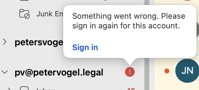 New outlook makes me sign in again every hour or so to one particular ...