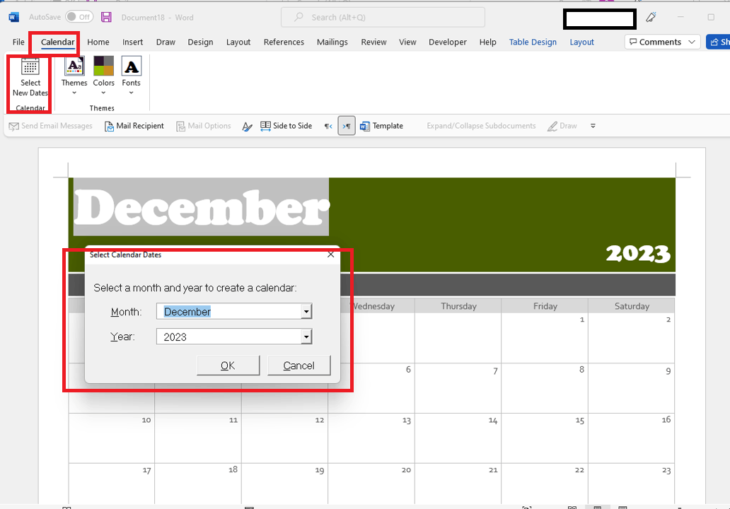 I am trying to add a month to my calendar template. I have Jan through ...