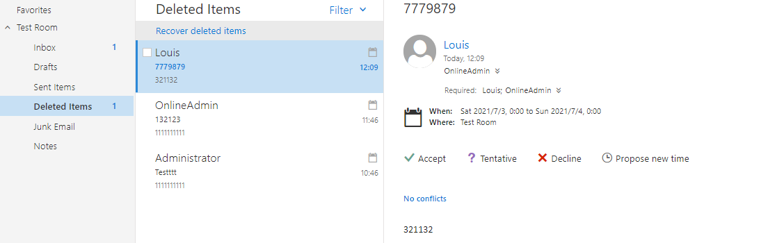 Cloud mailboxes cannot book an equipment mailbox - Microsoft Q&A