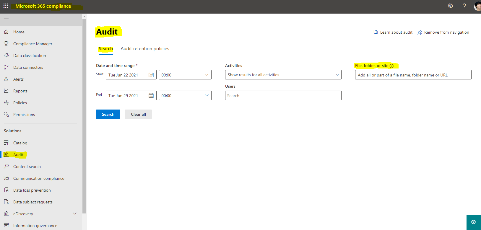 In SharePoint online how we can enable Configure audit settings for a ...