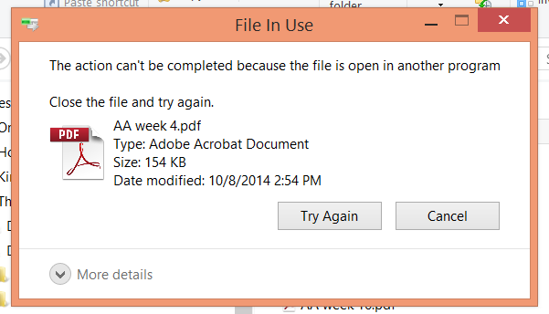Cannot close PDF files, error: The file is still open. - Microsoft Q&A