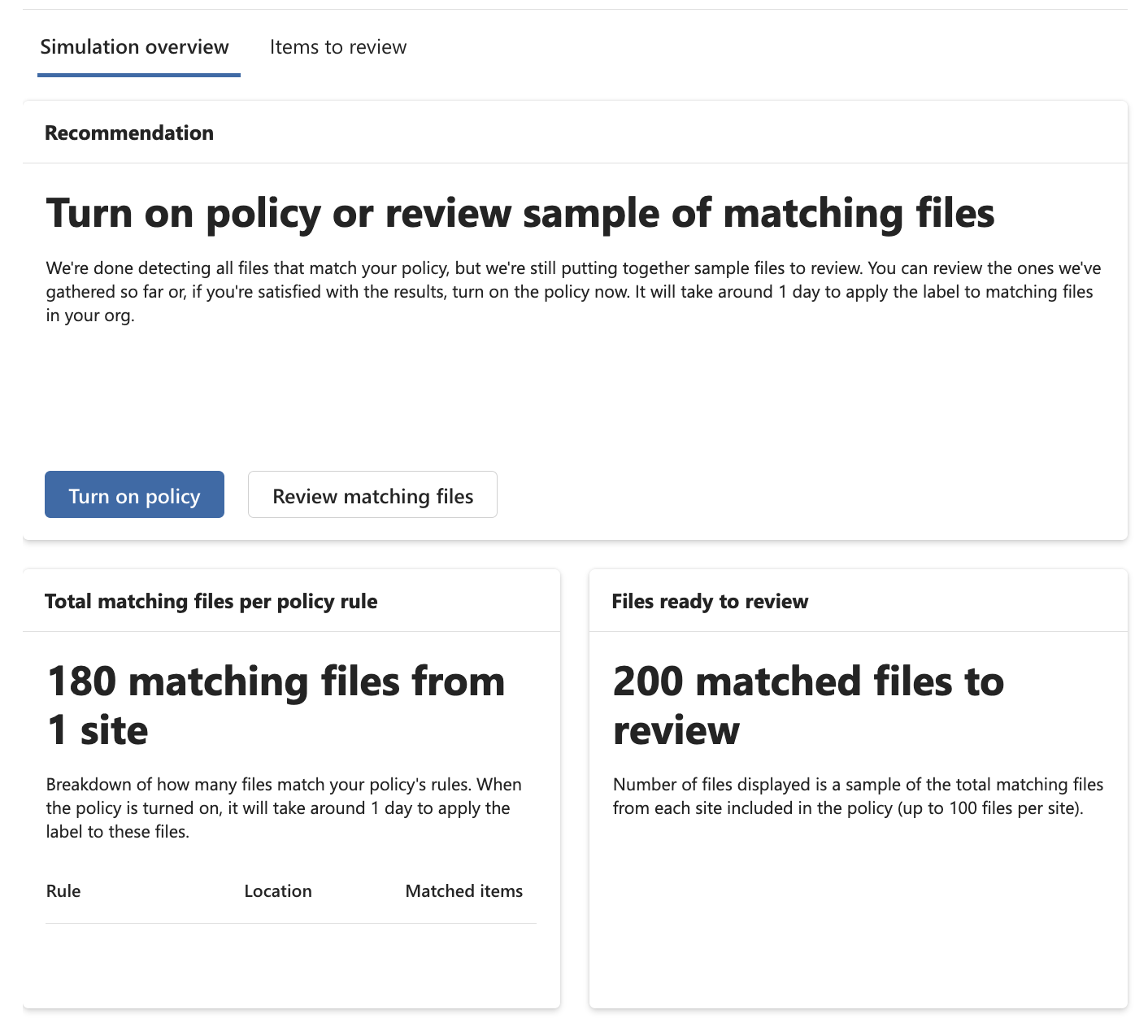 Purview auto-labeling works in simulation but doesn’t label existing ...