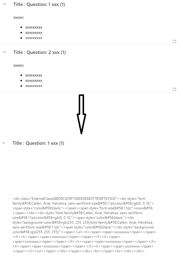 Expanding list items - Microsoft Q&A