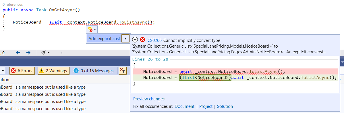 Getting Error When Scaffolding Razor Pages Microsoft Qanda
