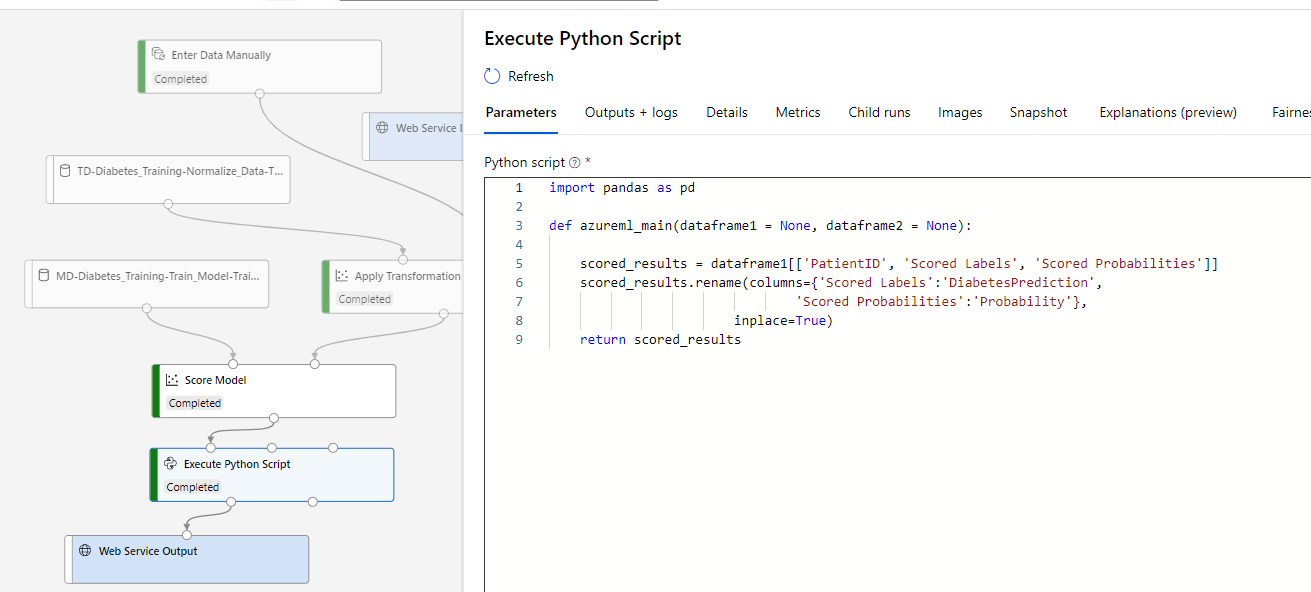 Add ID column after feature selection processing in Azure ML studio ...