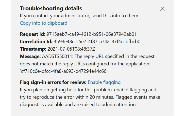 Aadsts50011 Error Occured When Some Users Want To Access Azure Analysis Service Via Excel