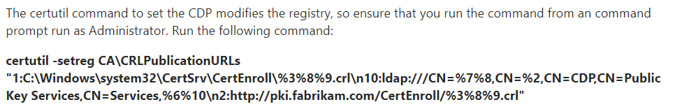 Standalone CA issue cert, after setreg CA\CRLPublicationURLs, no CRL ...
