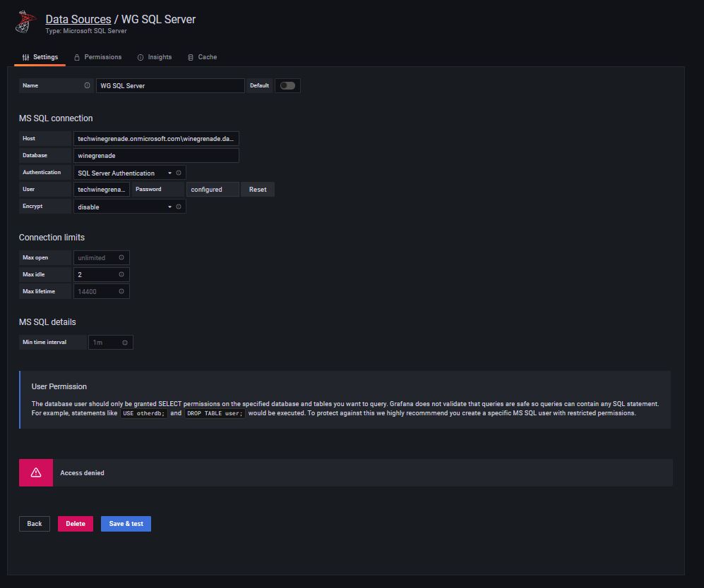 How To Access Azure Sql Server Database Tables From Grafana Cloud Microsoft Qanda