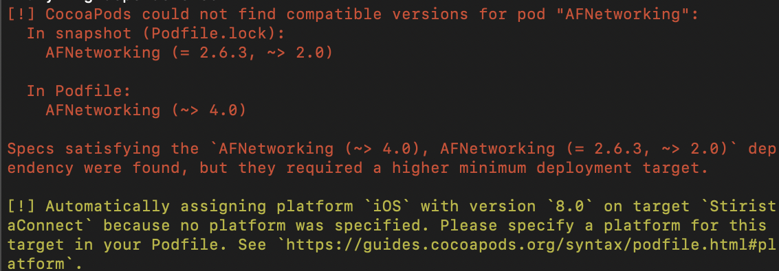 AFNetworking 4.0.0 required. New iOS Apps getting rejected due to ... AFNetworking 4.0.0 required. New iOS Apps getting rejected due to ...