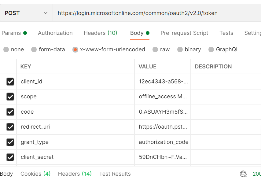 Invalid client secret is provided. while works with outlookmail API in ... Invalid client secret is provided. while works with outlookmail API in ...