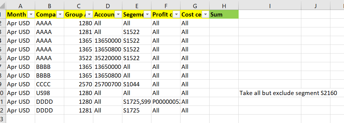 Power query - Sumifs on one table (master data) based on criteria from ...