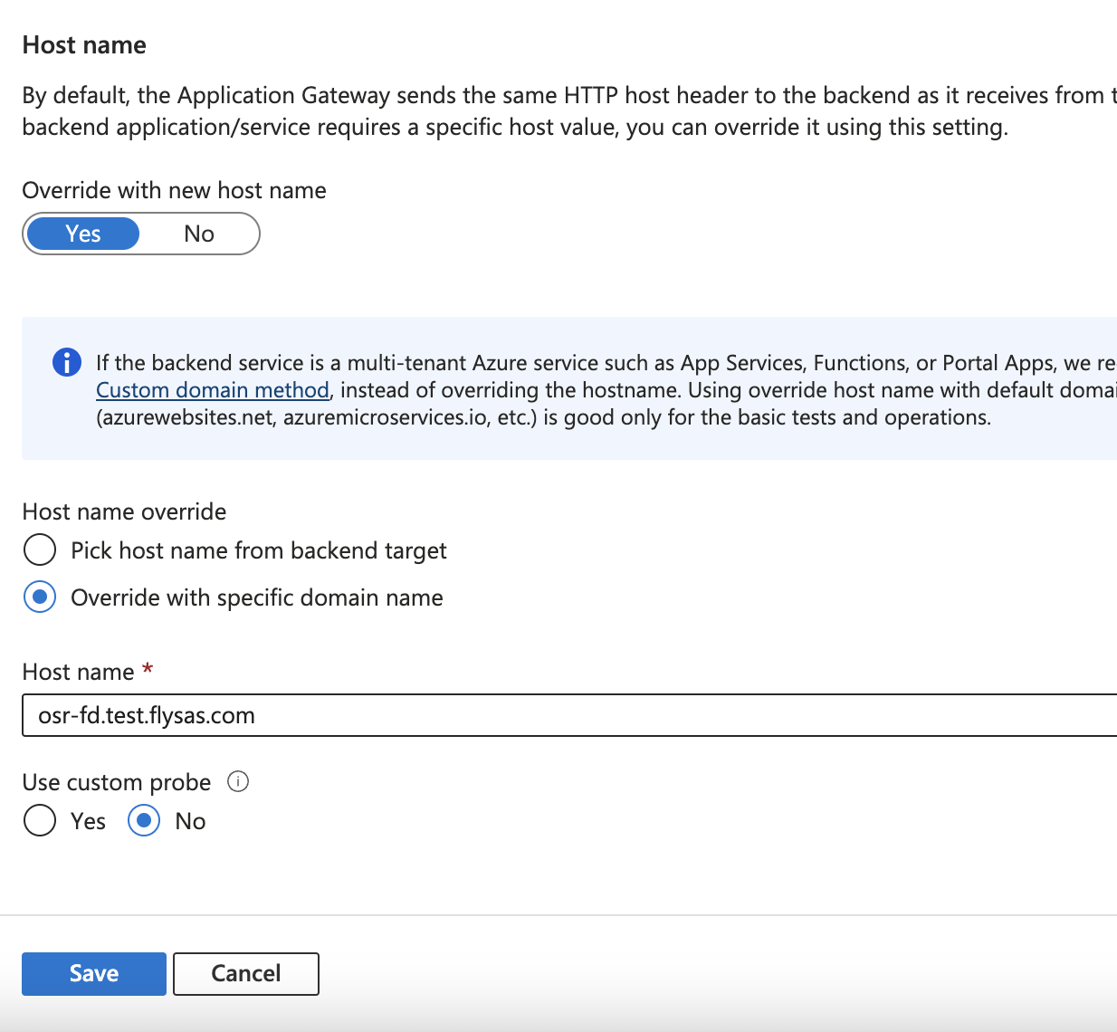 Custom domain changes to webapp fqdn when client request is forwarded from front door ...