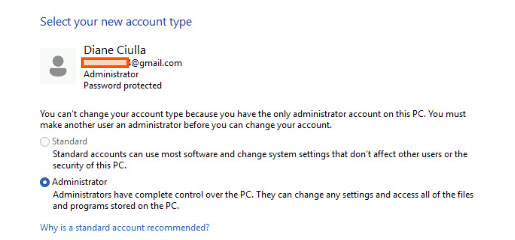 Windows "Account" has "incorrect" email address - Microsoft Q&A
