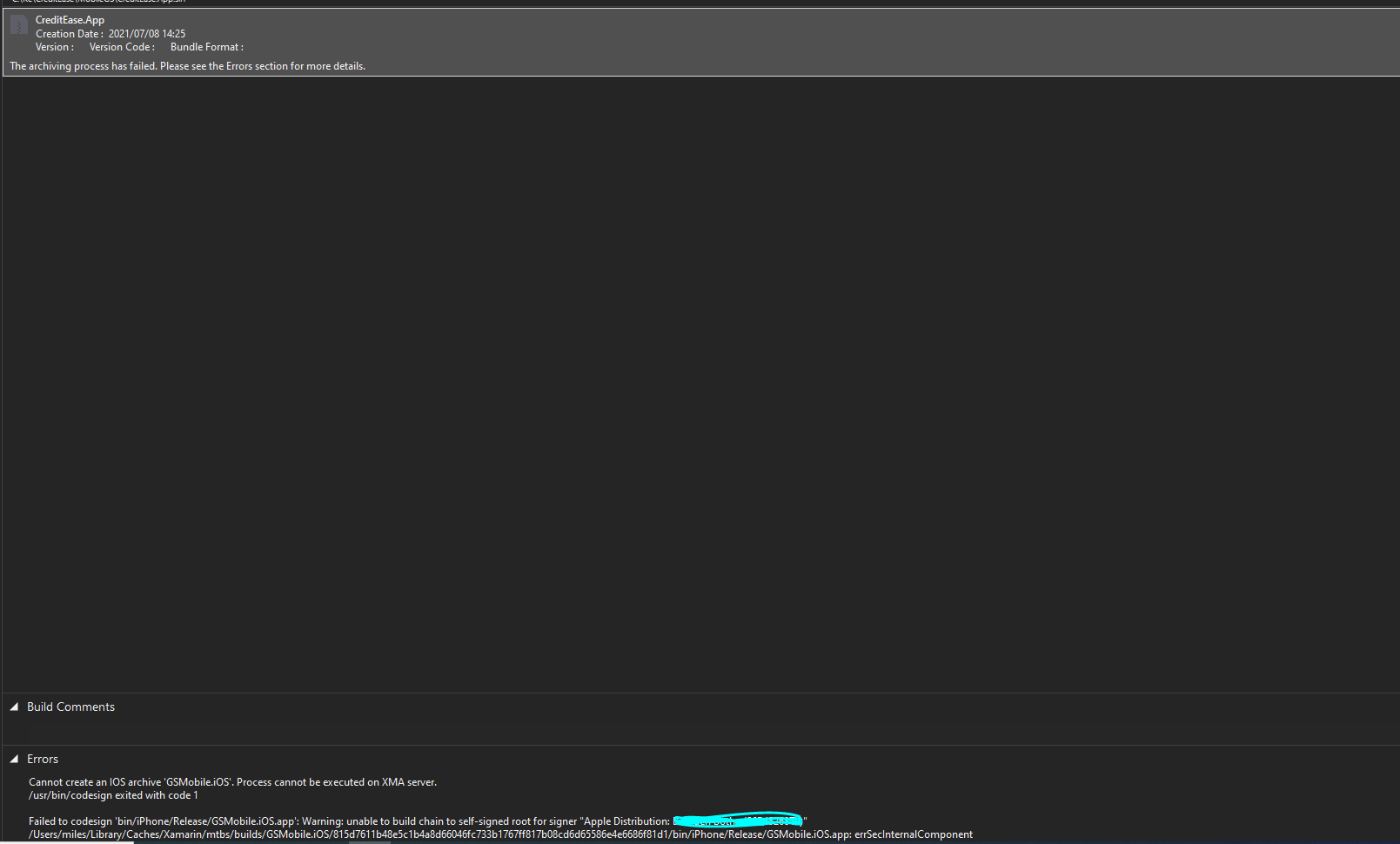 Can Someone Please Assist I Cannot Archive Vs Xamarin Ios Project Microsoft Qanda 5731
