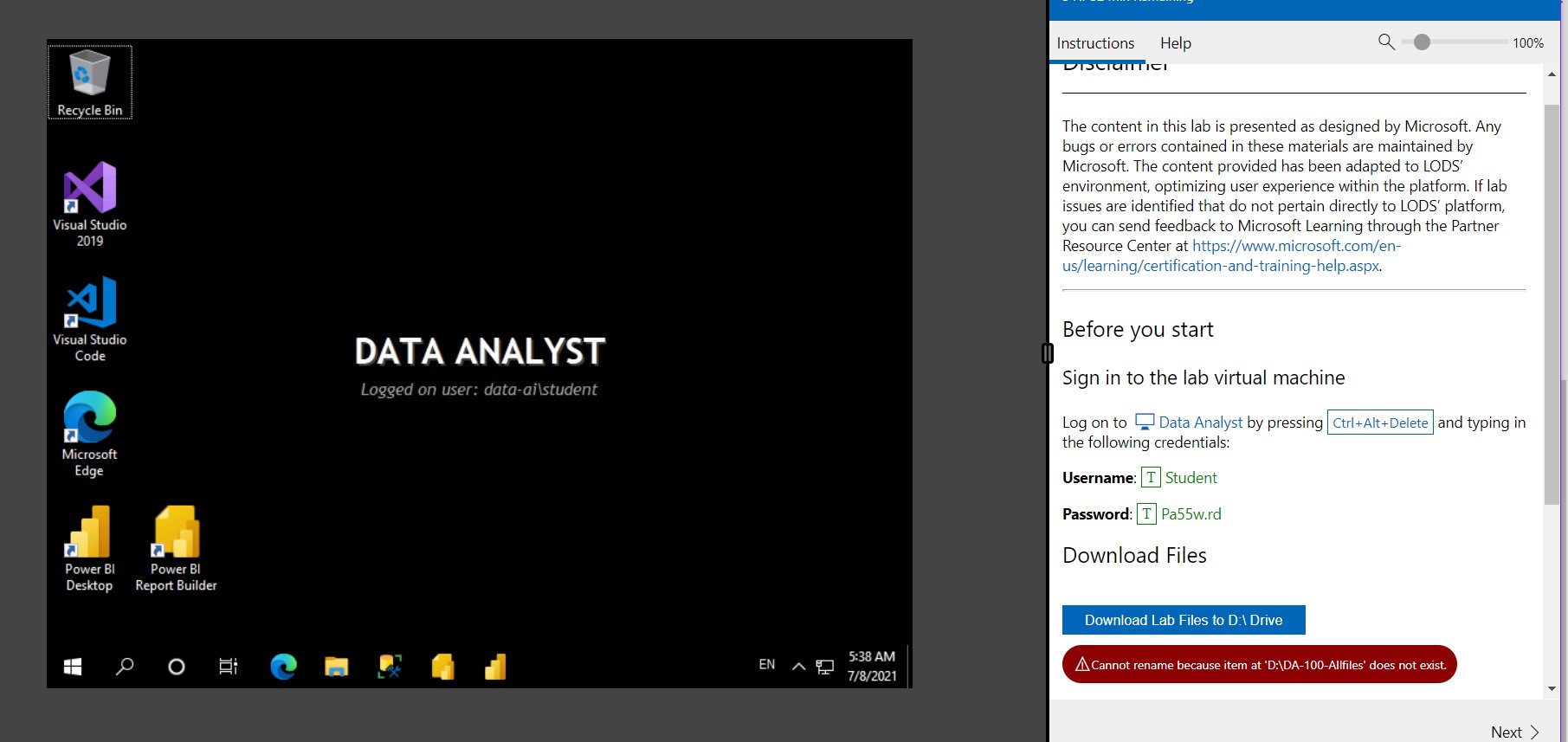 Lab - Model data in Power BI Desktop, Part 2 not working - Microsoft Q&A