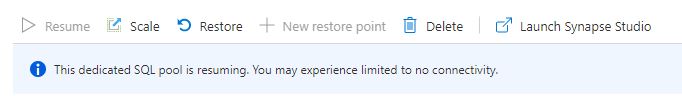 Synapse Dedicated SQL Pool starting time >40 minutes - Microsoft Q&A